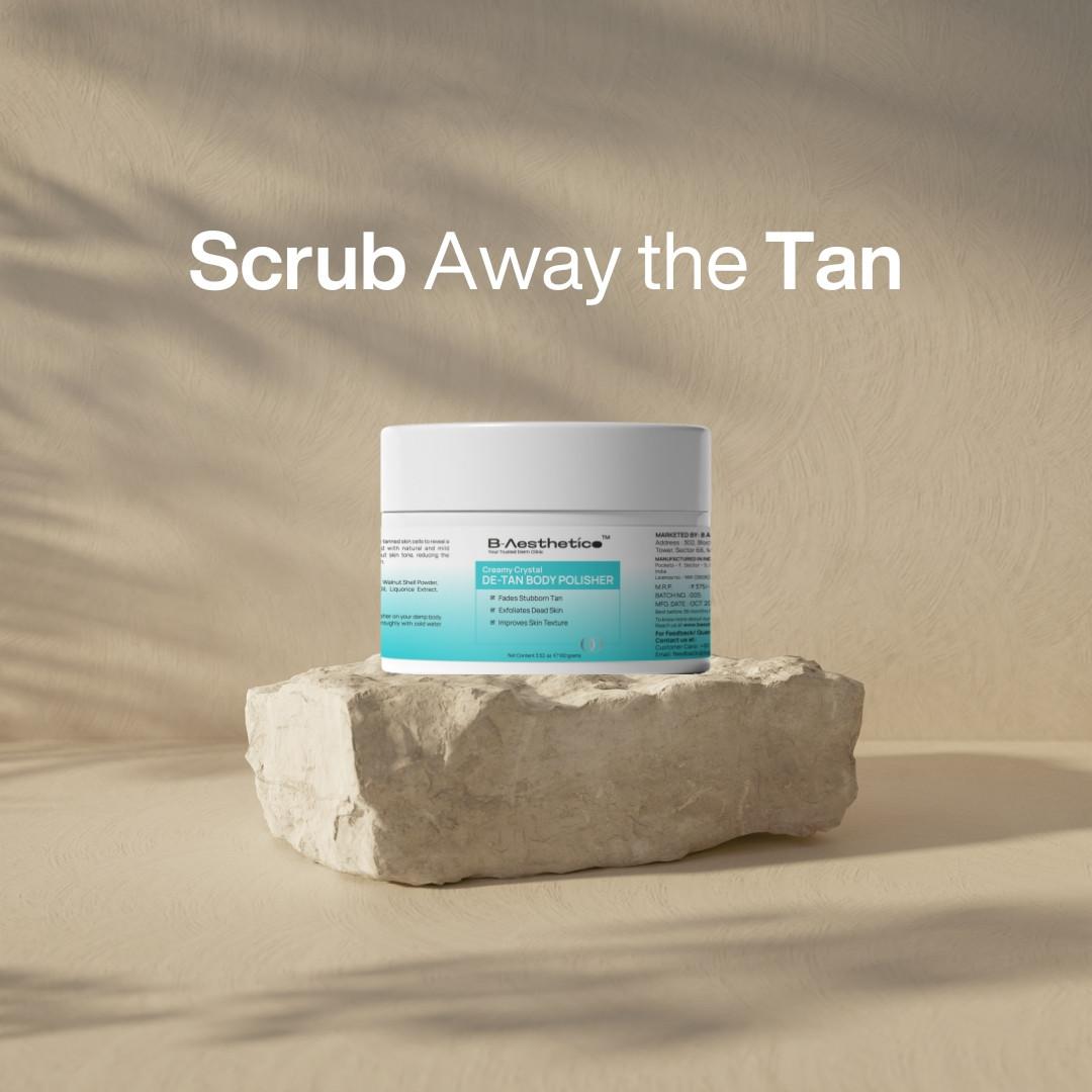 De-Tan Body Polisher-scrub form-100 gm - B-Aesthetico